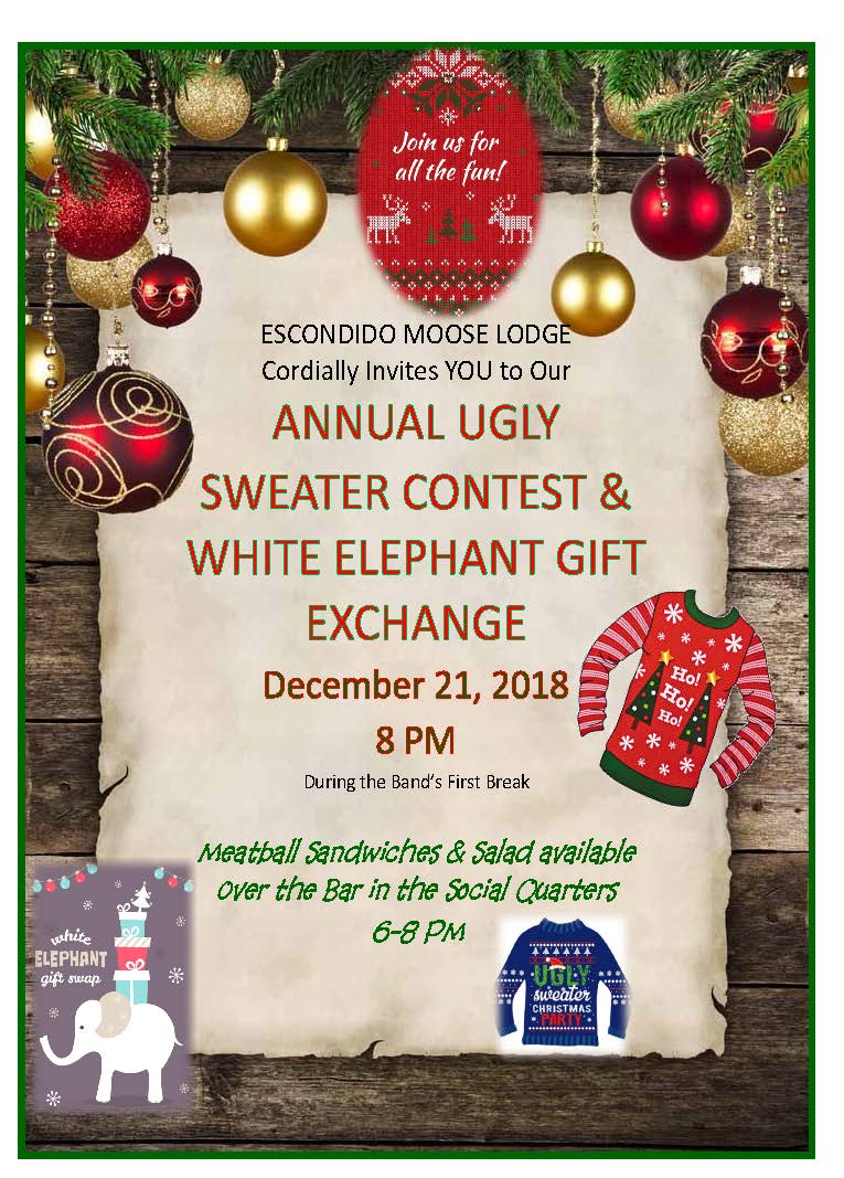 Ugly Sweater Contest Flyer 2018 Moose 1874